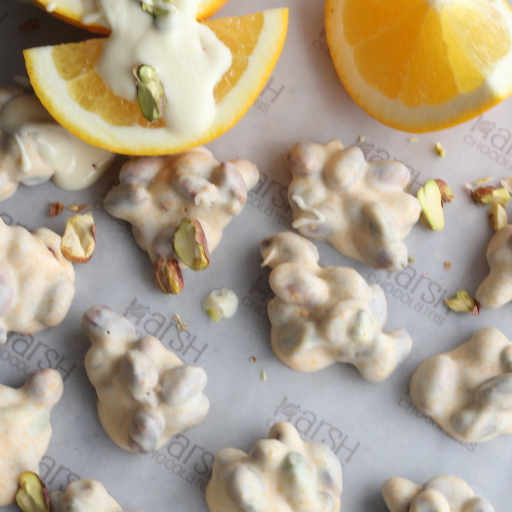 Orange Pistachio Box of of 20 by Harsh Chocolates | PAN India Delivery